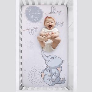 Disney | Bedding | Dumbo Sweet Little Baby Photo Op Nursery Fitted Crib ...